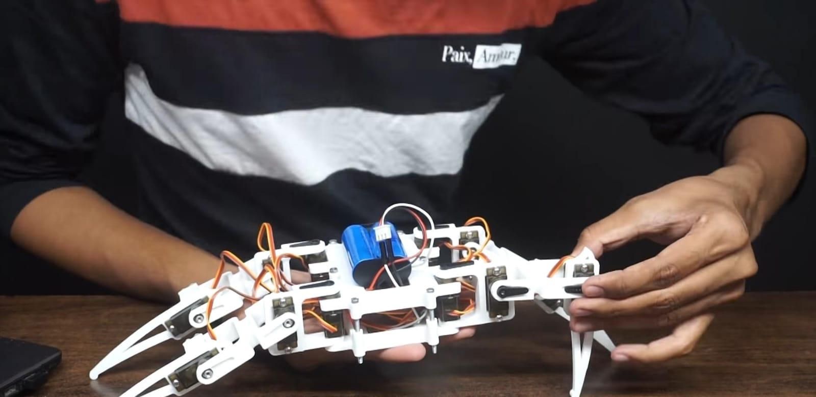 How to Make a WALKING SPIDER ROBOT at Home | 3D Printed Crawling Robot ...