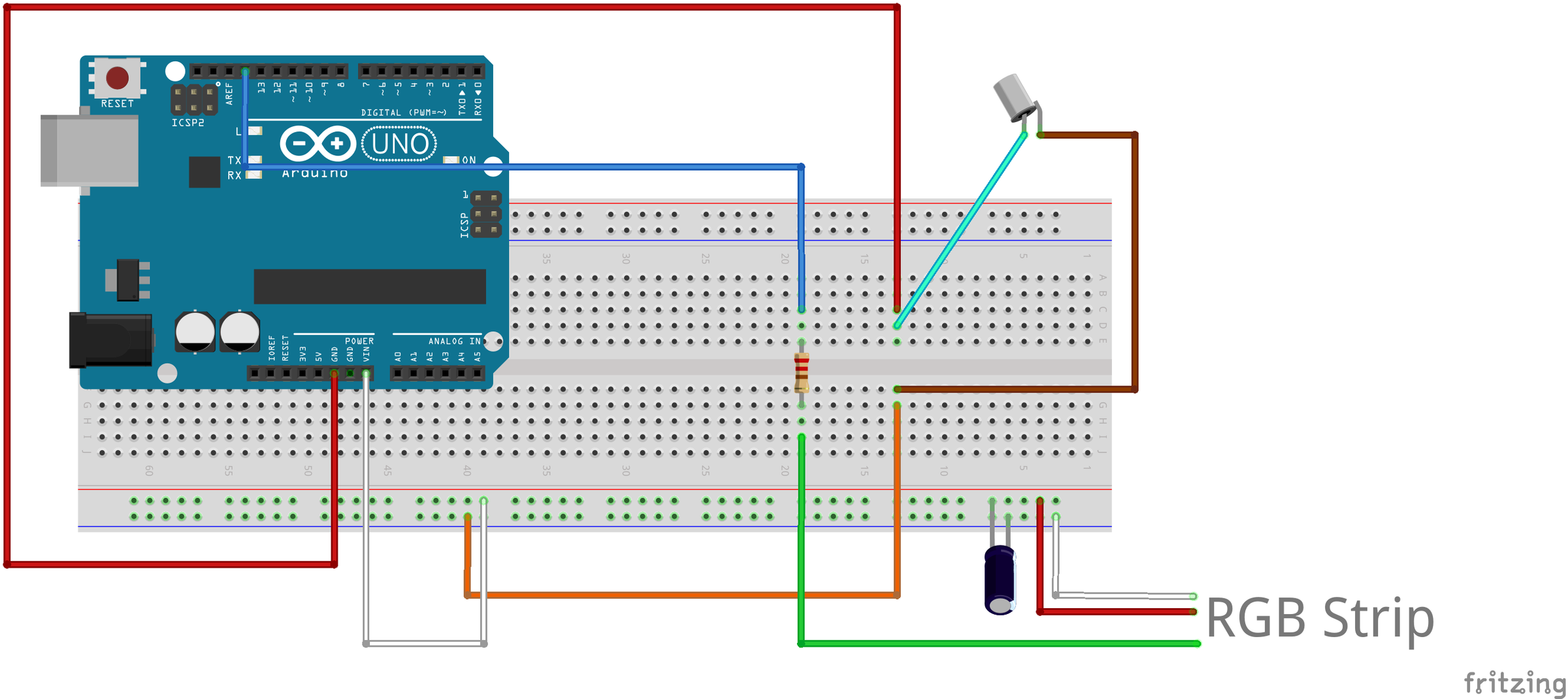 Tilt Switch RGB Strip Setup : 4 Steps - Instructables
