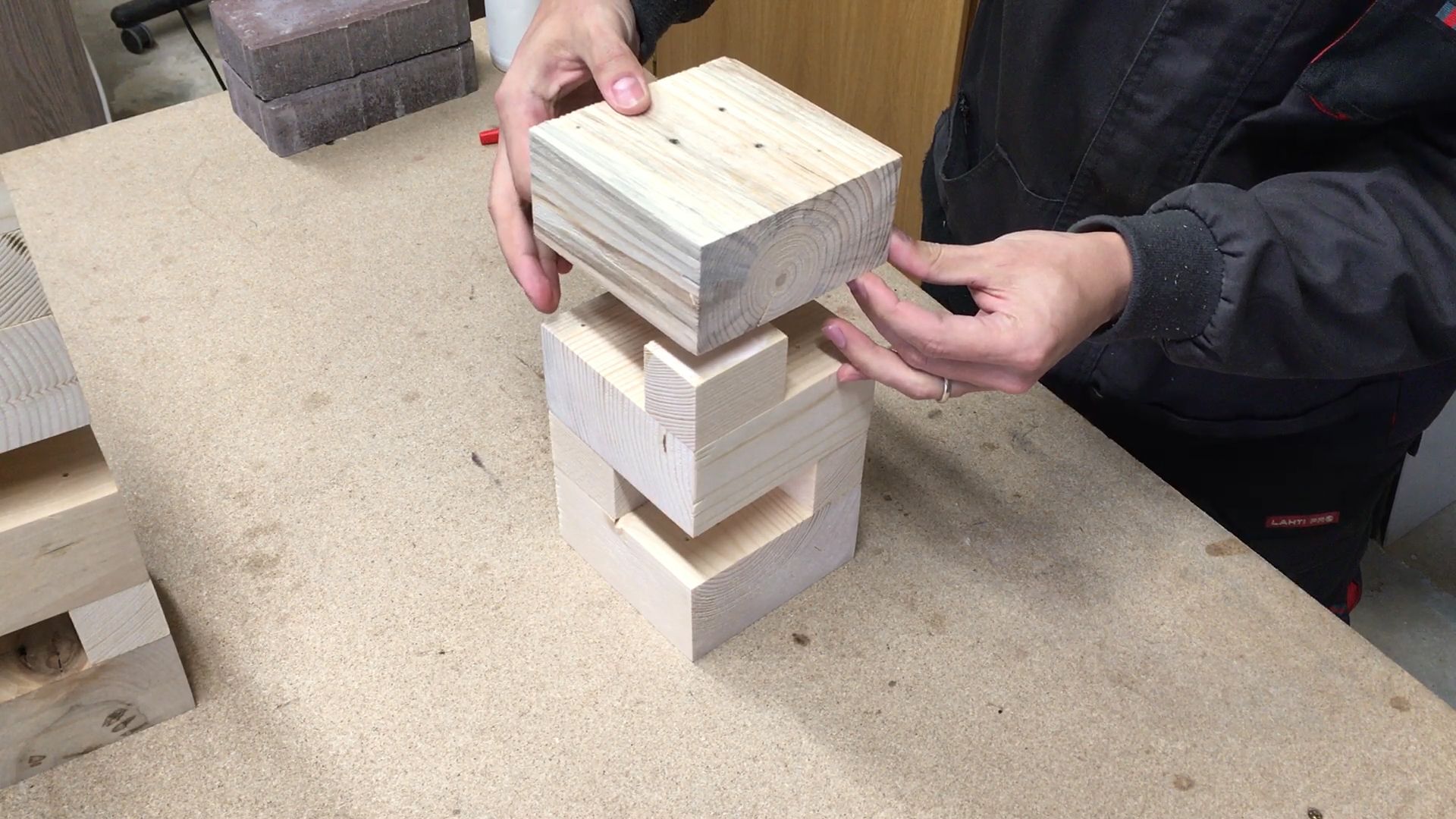 Colored LED Lamp From Pallet Wood Blocks : 10 Steps (with Pictures ...