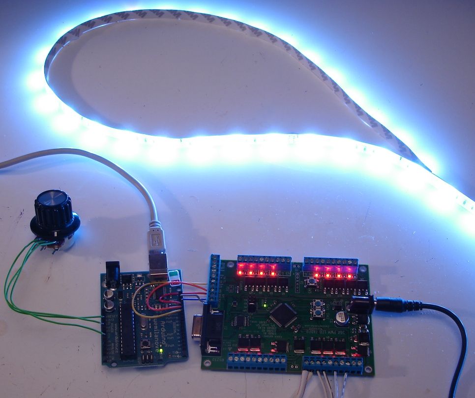 Control Ikea Dioder LED Strip With Arduino + 16X PWM LED Fader Board ...