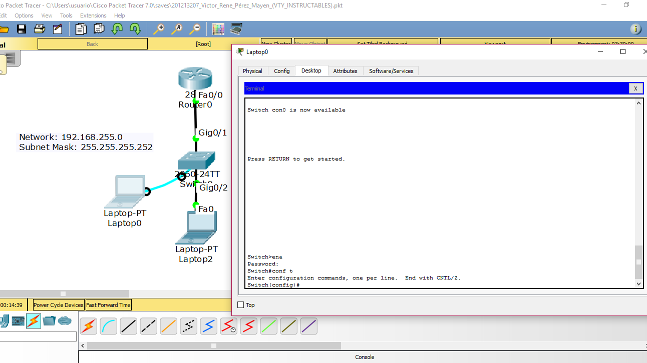 Configure Password for Devices in Cisco Packet Tracer : 8 Steps ...