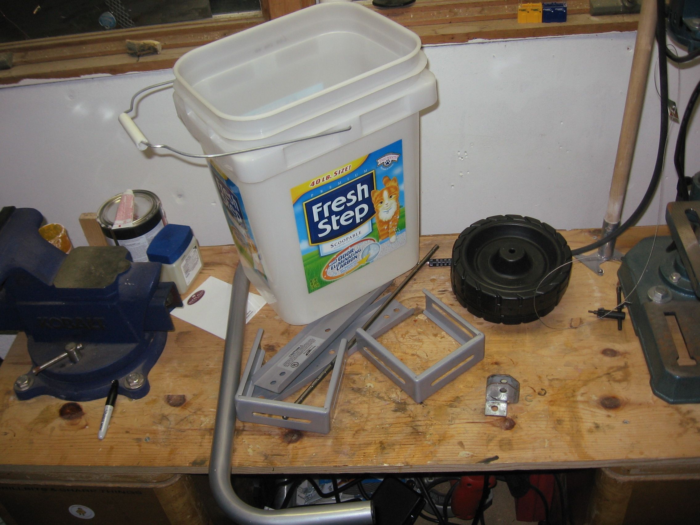 5 Gallon Bucket Cart (A.K.A. Excrement Express!) : 8 Steps - Instructables