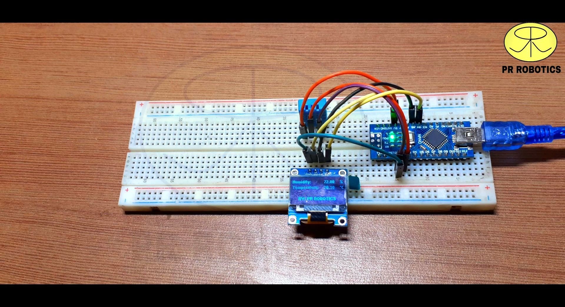 Temperature and Humidity Meter Using OLED Display : 5 Steps - Instructables