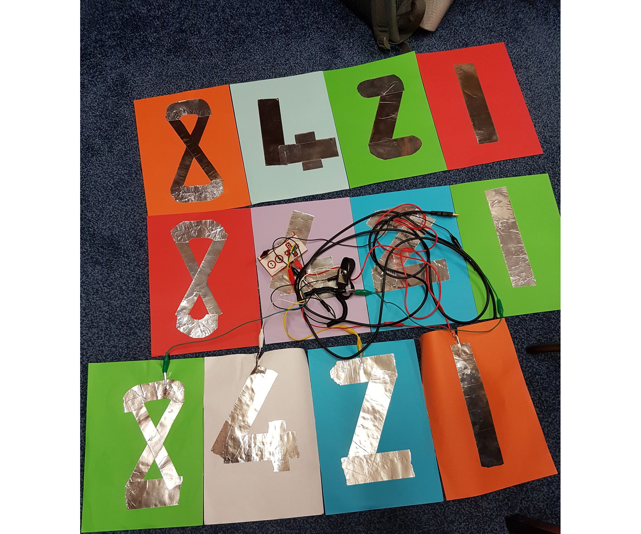 Binary Numbers Dance Mat Game With Makey Makey : 5 Steps - Instructables