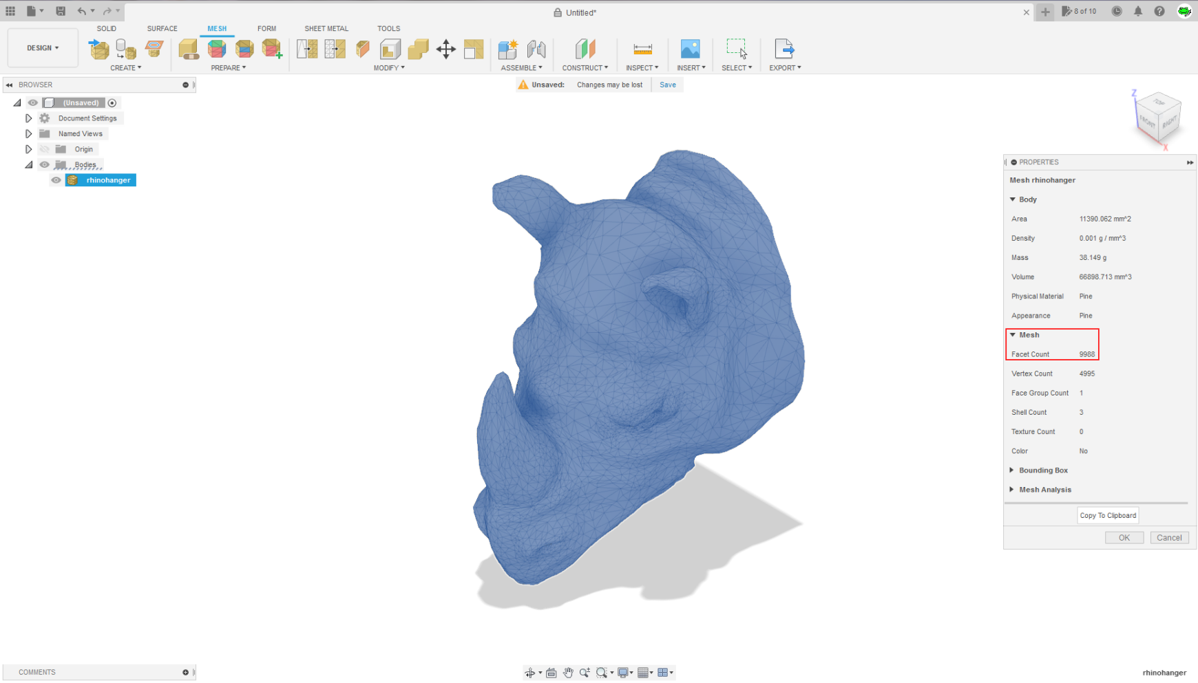 Large STL File Editting With FUSION 360 – Solid Workspace (part 1) : 6 ...