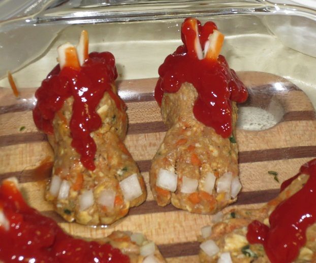Babyfeet Loaf Halloween Party Main Dish : 3 Steps (with Pictures ...