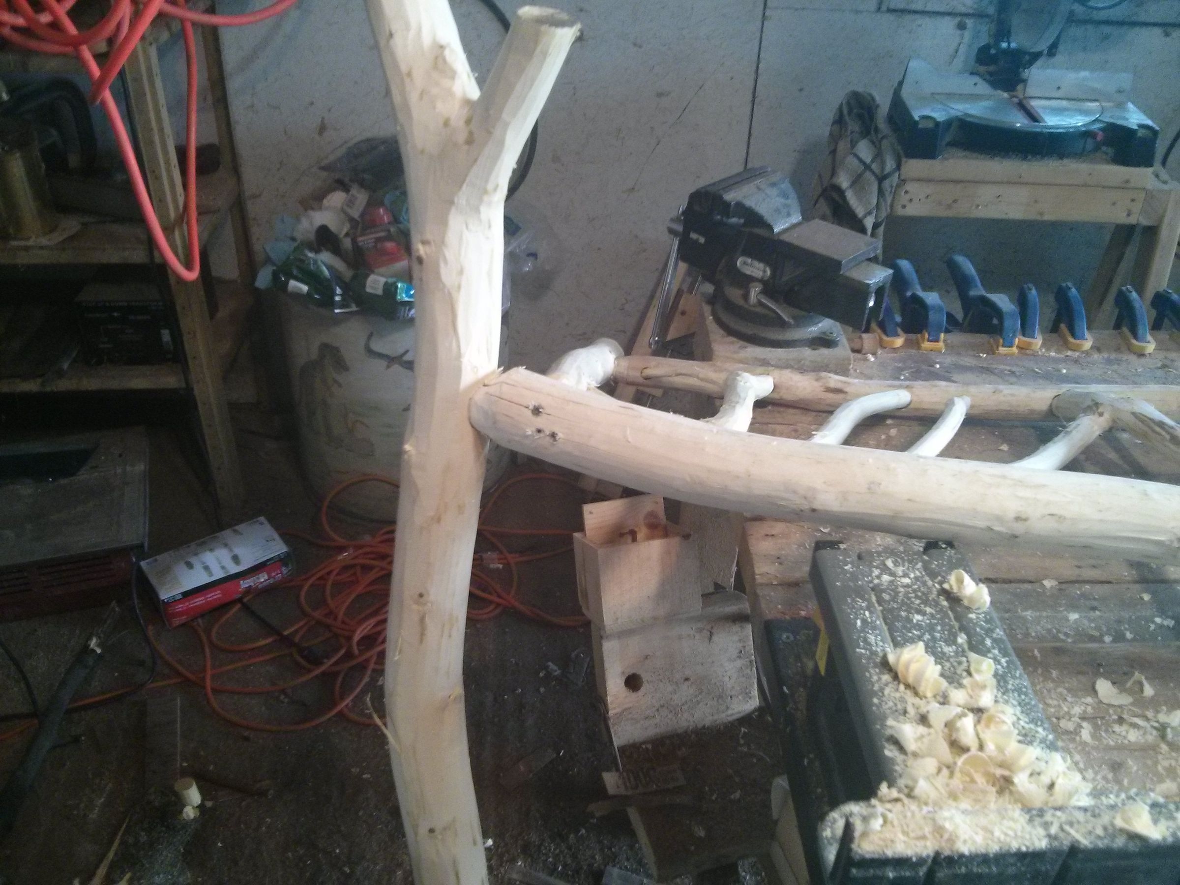 Decorative Garden Bench Made From Fallen Tree Limbs : 9 Steps ...