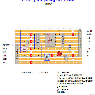 Stripboard Arduino Shield for Programming ATtiny45 and ATtiny85 : 6 Steps (with Pictures ...