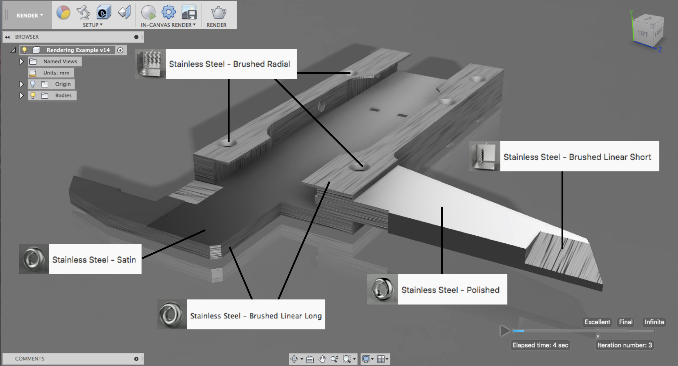 Rendering Realistic Machined Parts in Fusion 360 (Basic) : 6 Steps ...
