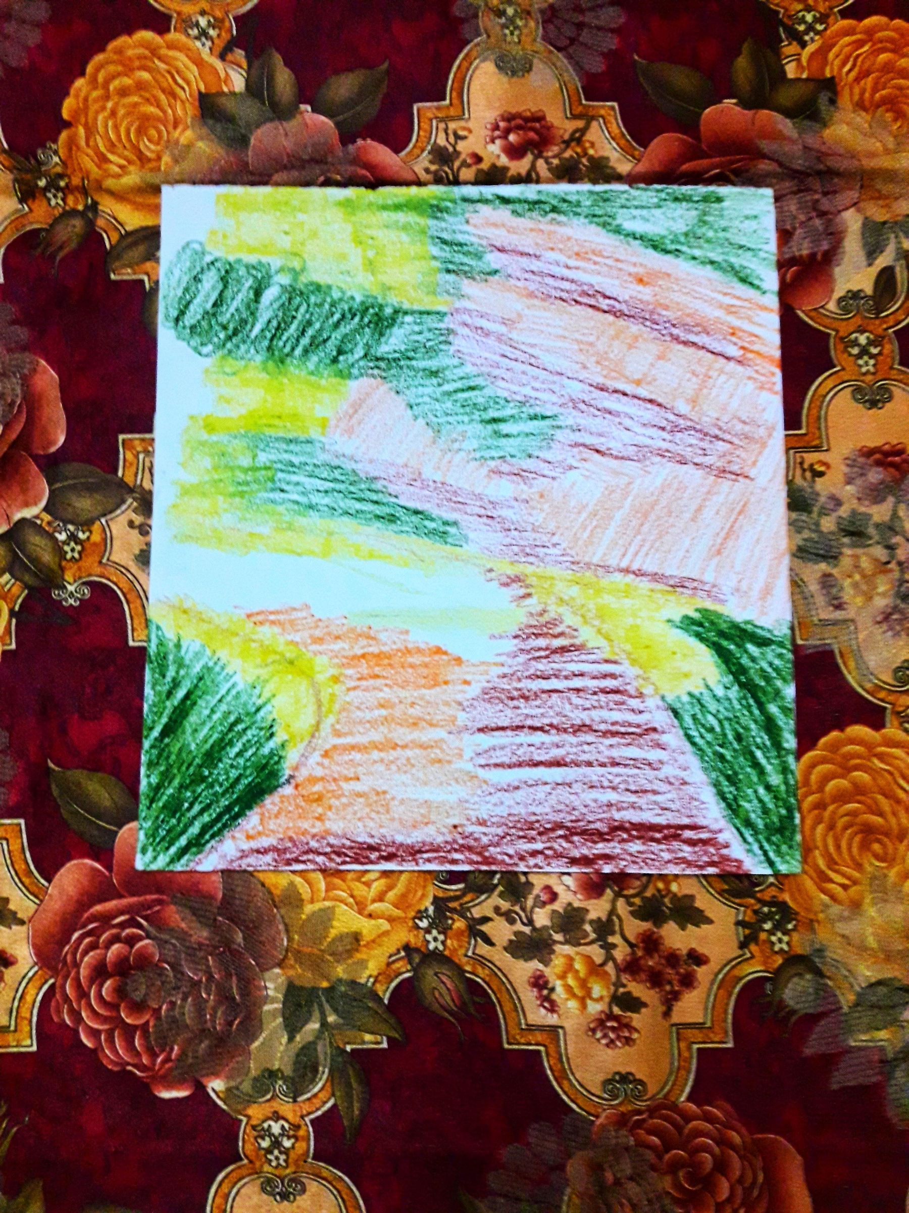 Forest Landscape With Crayon's Shade Technique : 5 Steps - Instructables