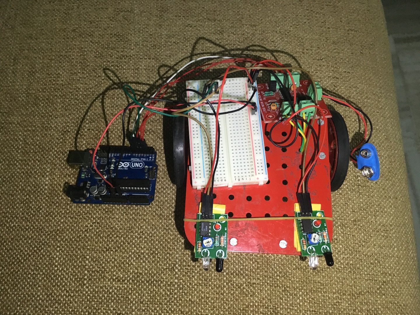 Obstacle Avoider Robot Using Arduino Uno and IR Proximity Sensor : 7 ...