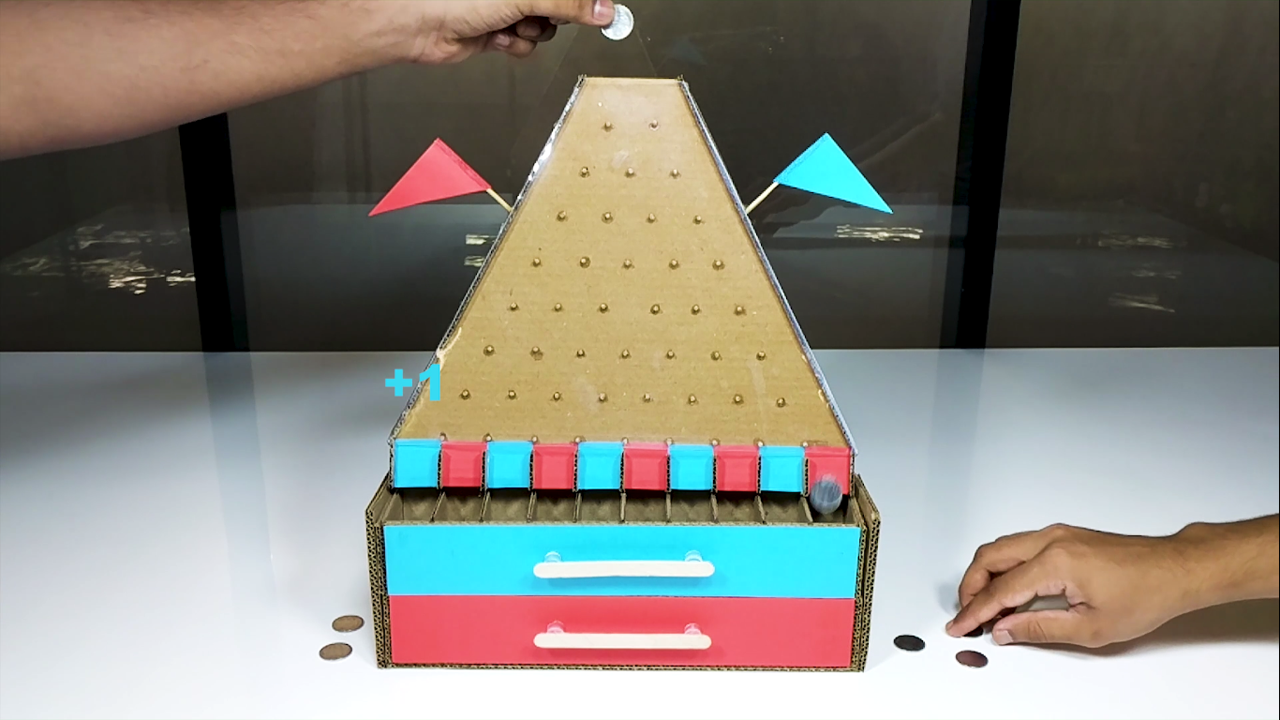 How to Make PLINKO Money Making Board Game From Cardboard DIY : 18 ...