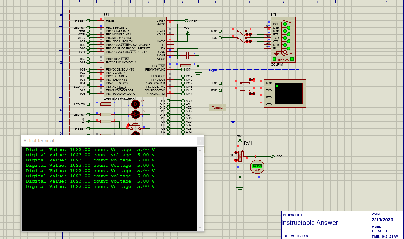 Arduino: Reading Analog Voltage : 5 Steps - Instructables