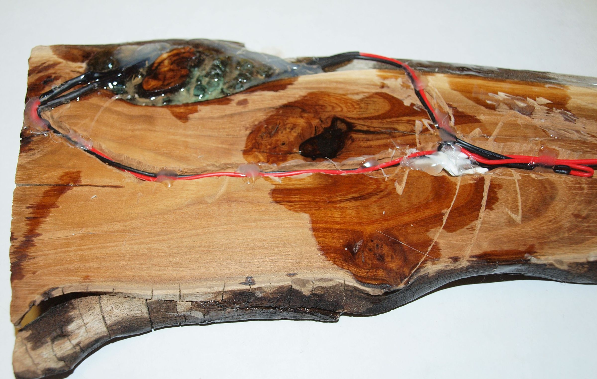 Gnarly Wood Projects With Weird Wood, Broken Glass, LED's and Epoxy ...