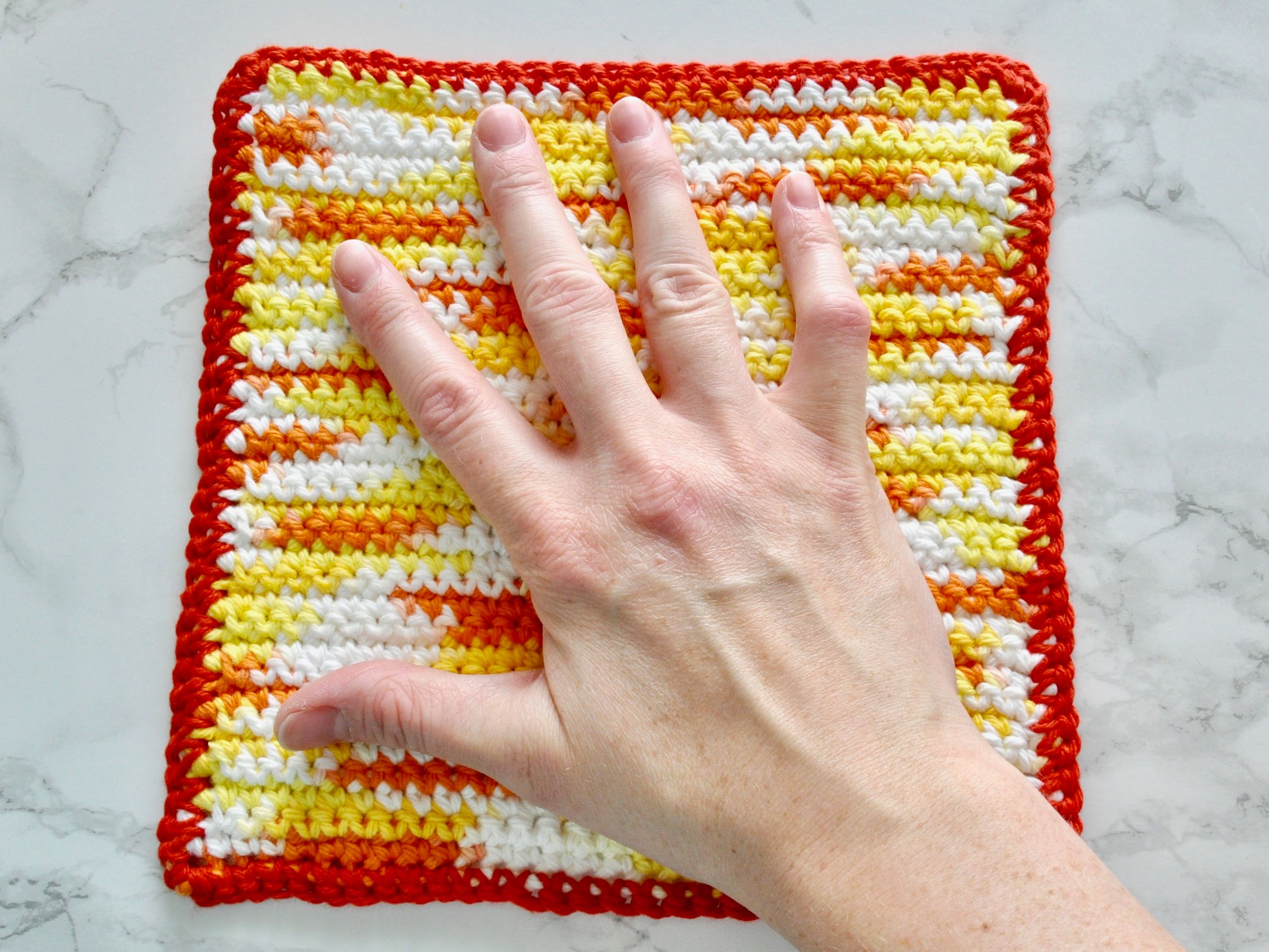 Easy Crochet Dishcloth / Washcloth : 9 Steps (with Pictures ...