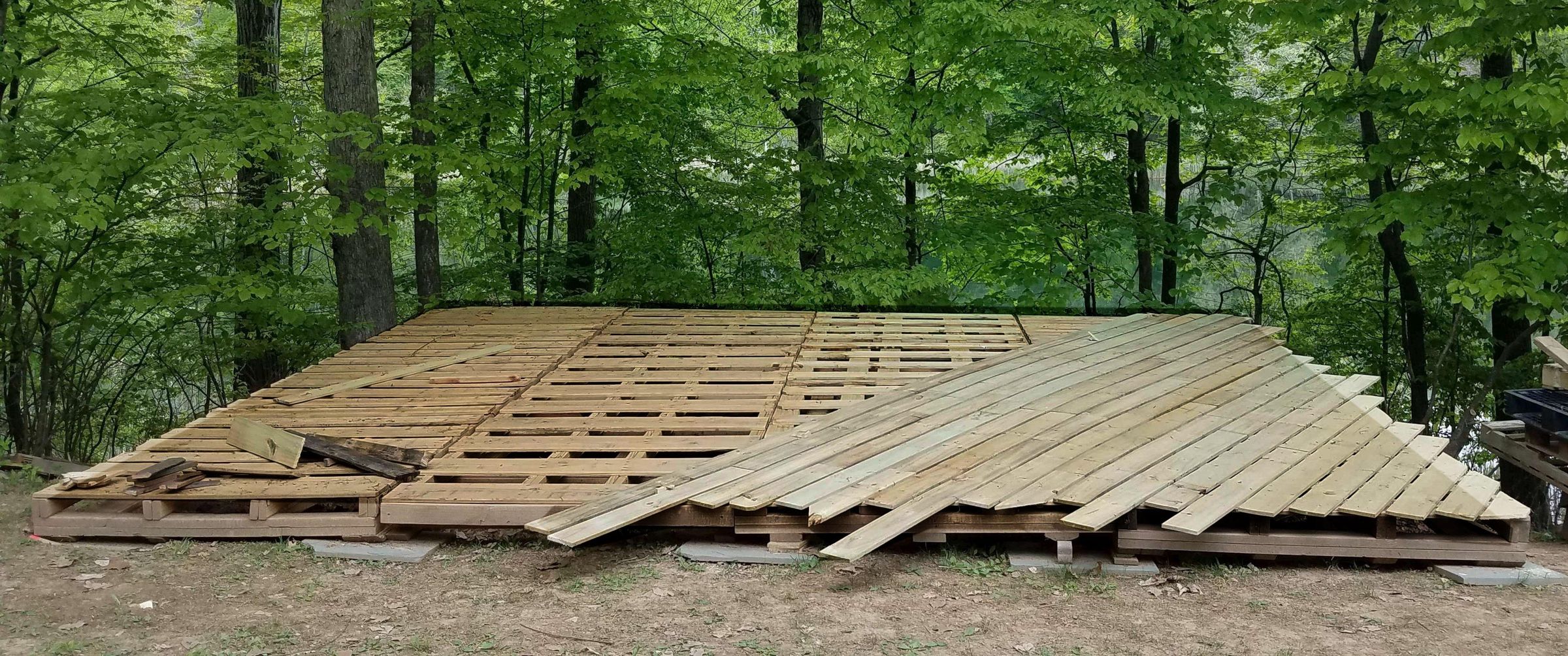 Pallet Man-shed, One-man Build, Building the Deck. Part Two. : 6 Steps ...