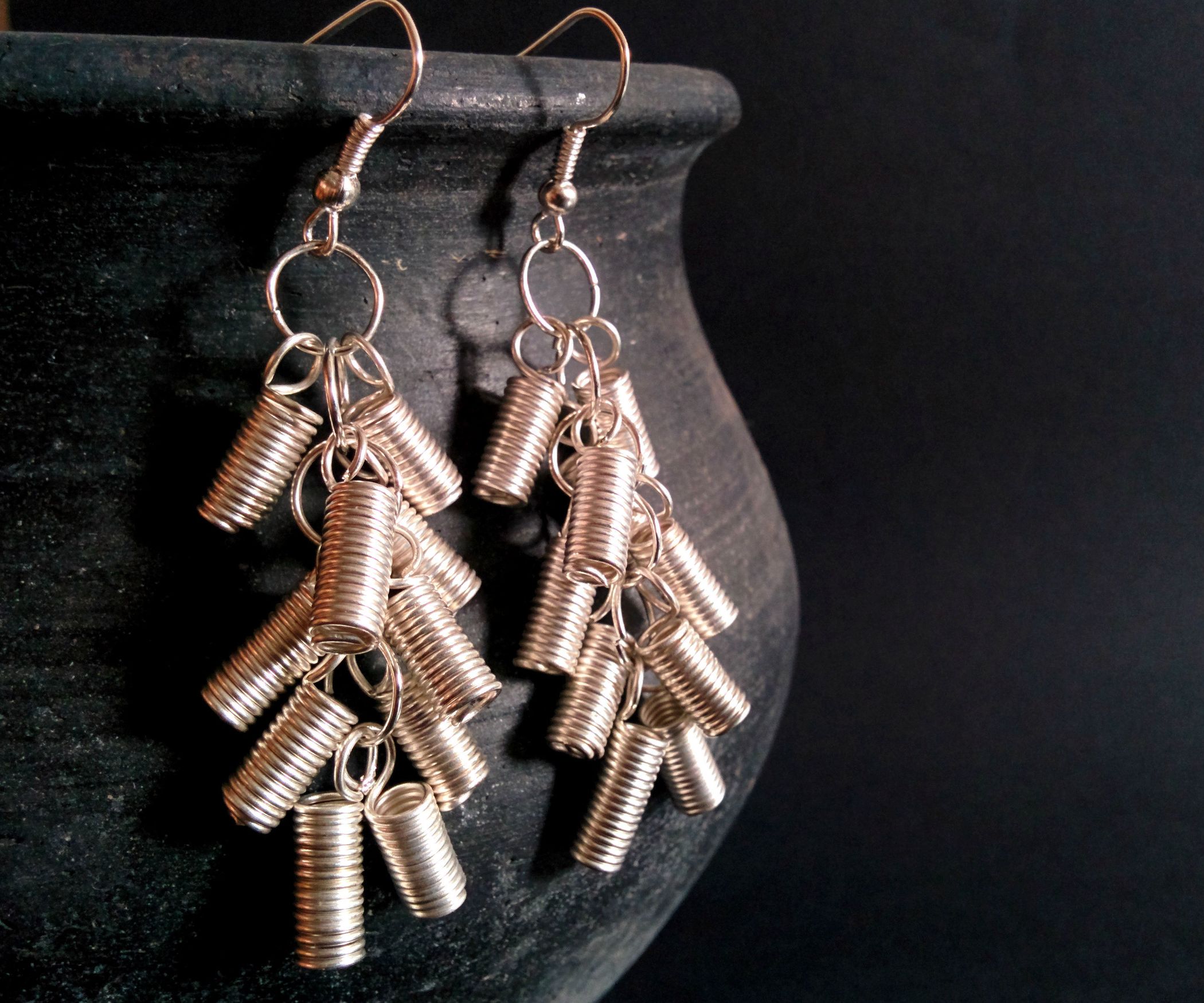 How to Create Cluster Earring Using Wire Coils : 4 Steps (with Pictures ...