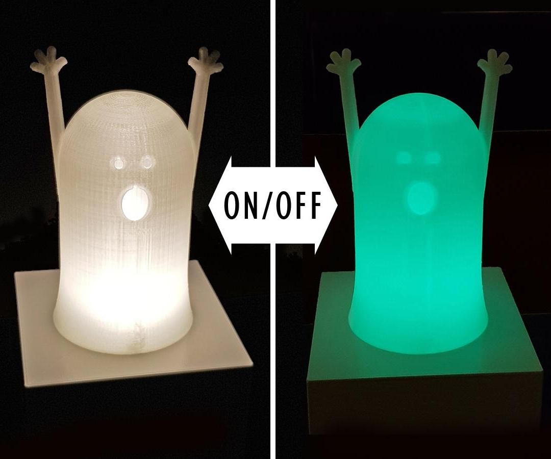 Glow in the Dark 3D-Printed Ghost Light : 3 Steps (with Pictures ...