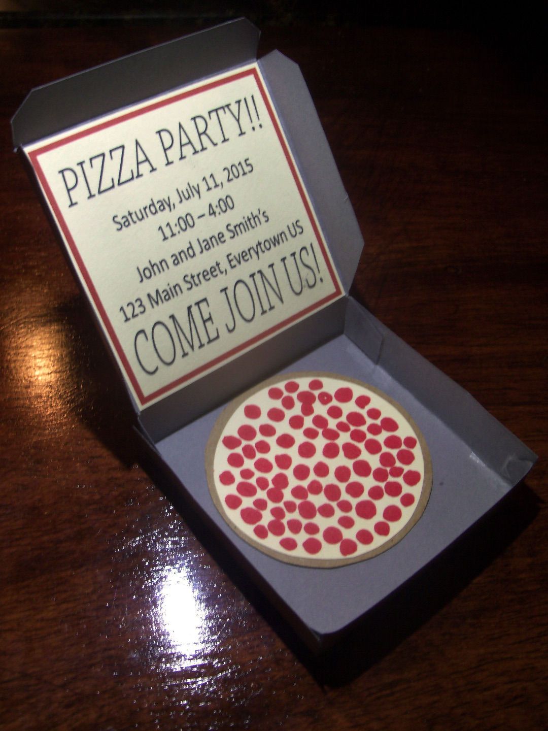 Pizza Box Party Invitation : 8 Steps (with Pictures) - Instructables