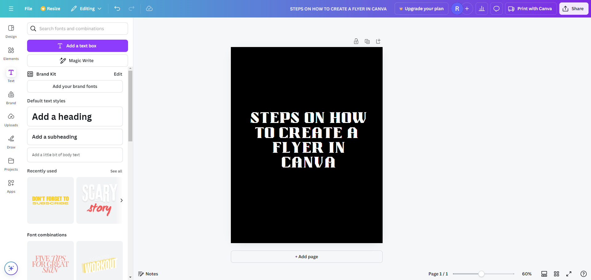Step-by-Step Guide to Creating a Flyer in Canva : 6 Steps - Instructables