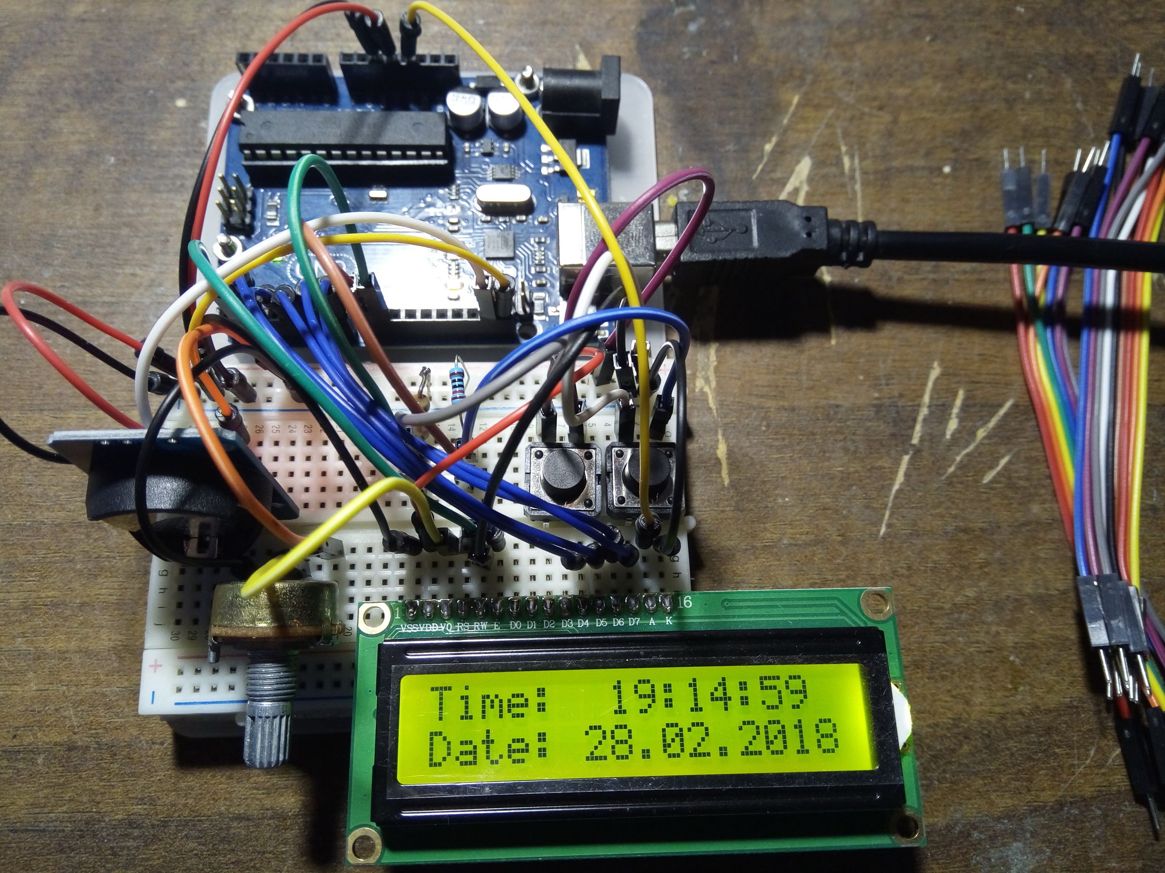 Arduino Clock With DS3231 and LCD1602 : 3 Steps - Instructables