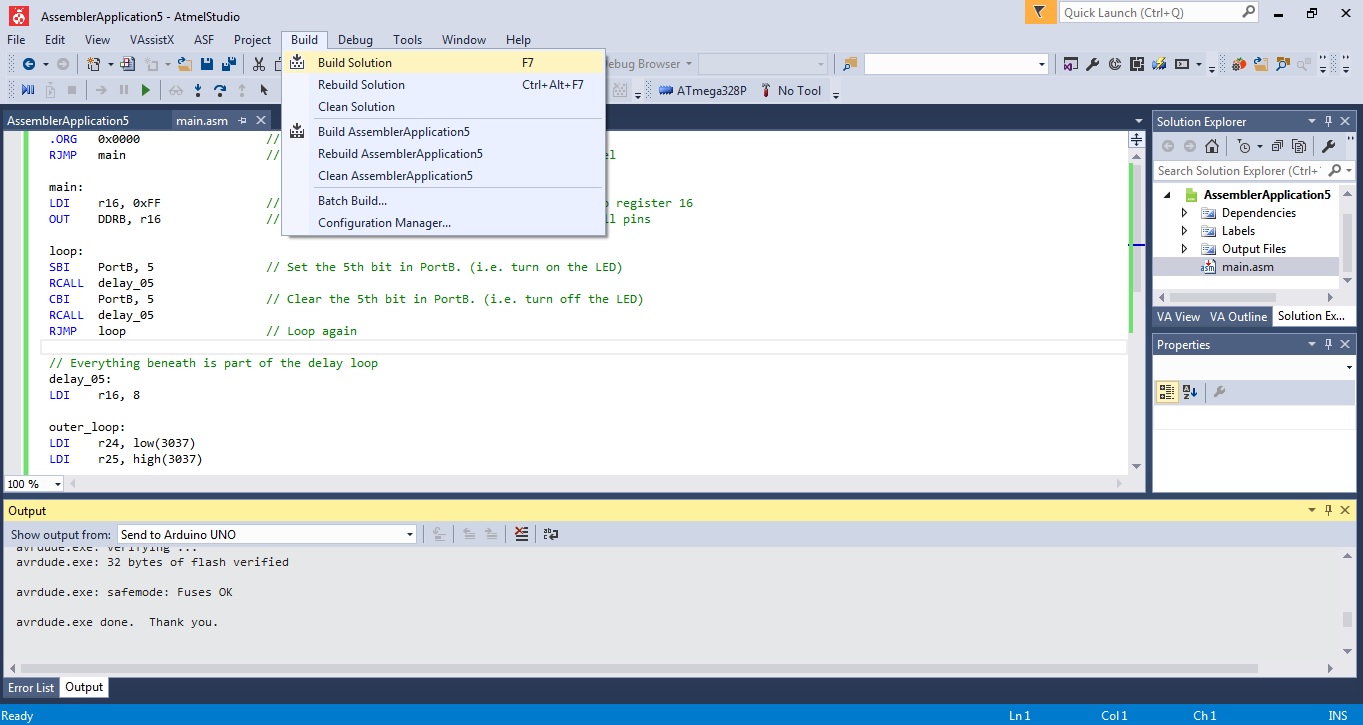 How to Load Programs to an Arduino UNO From Atmel Studio 7 (with ...
