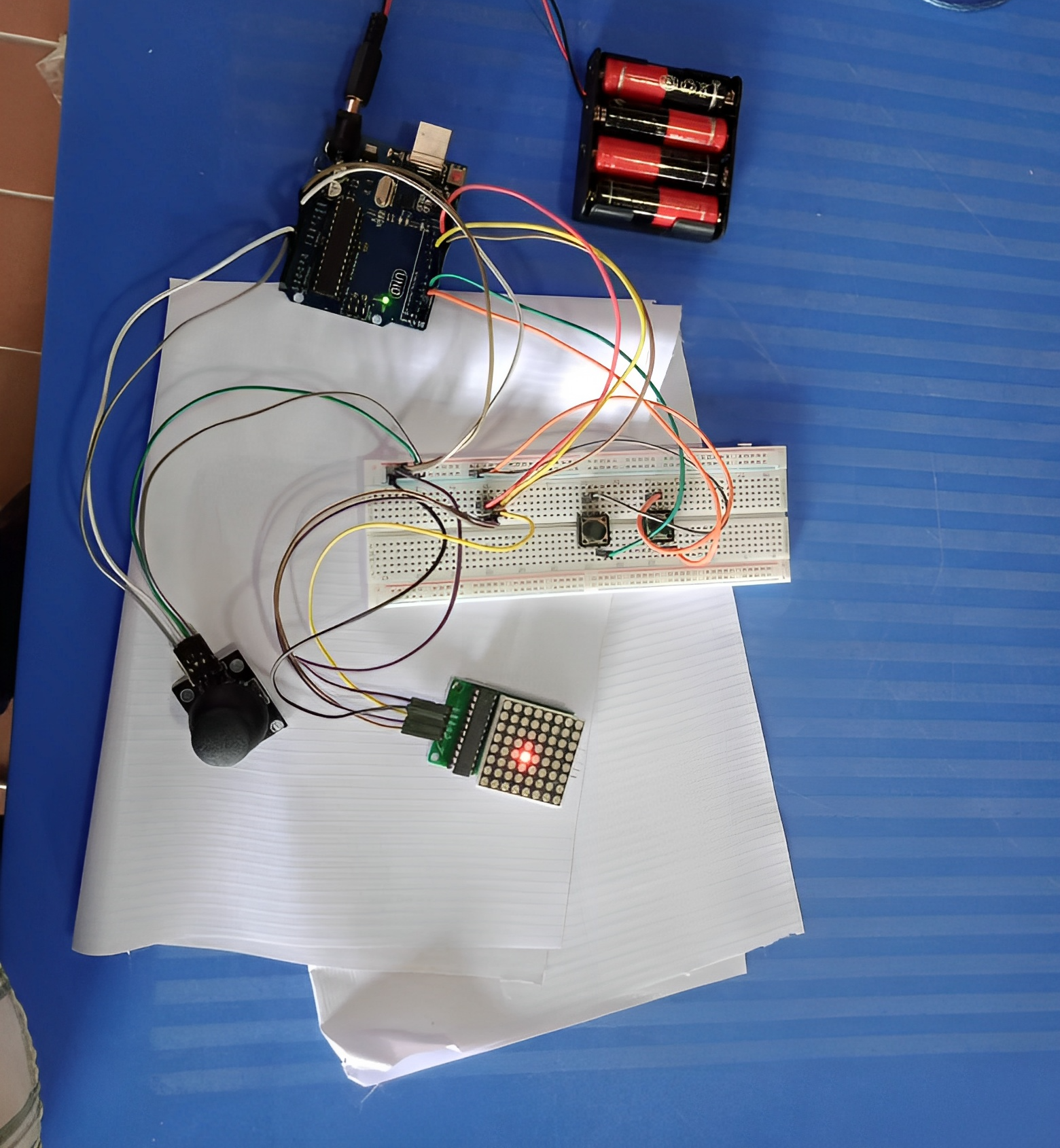 Interactive LED Matrix Controller With Joystick and Buttons : 4 Steps ...