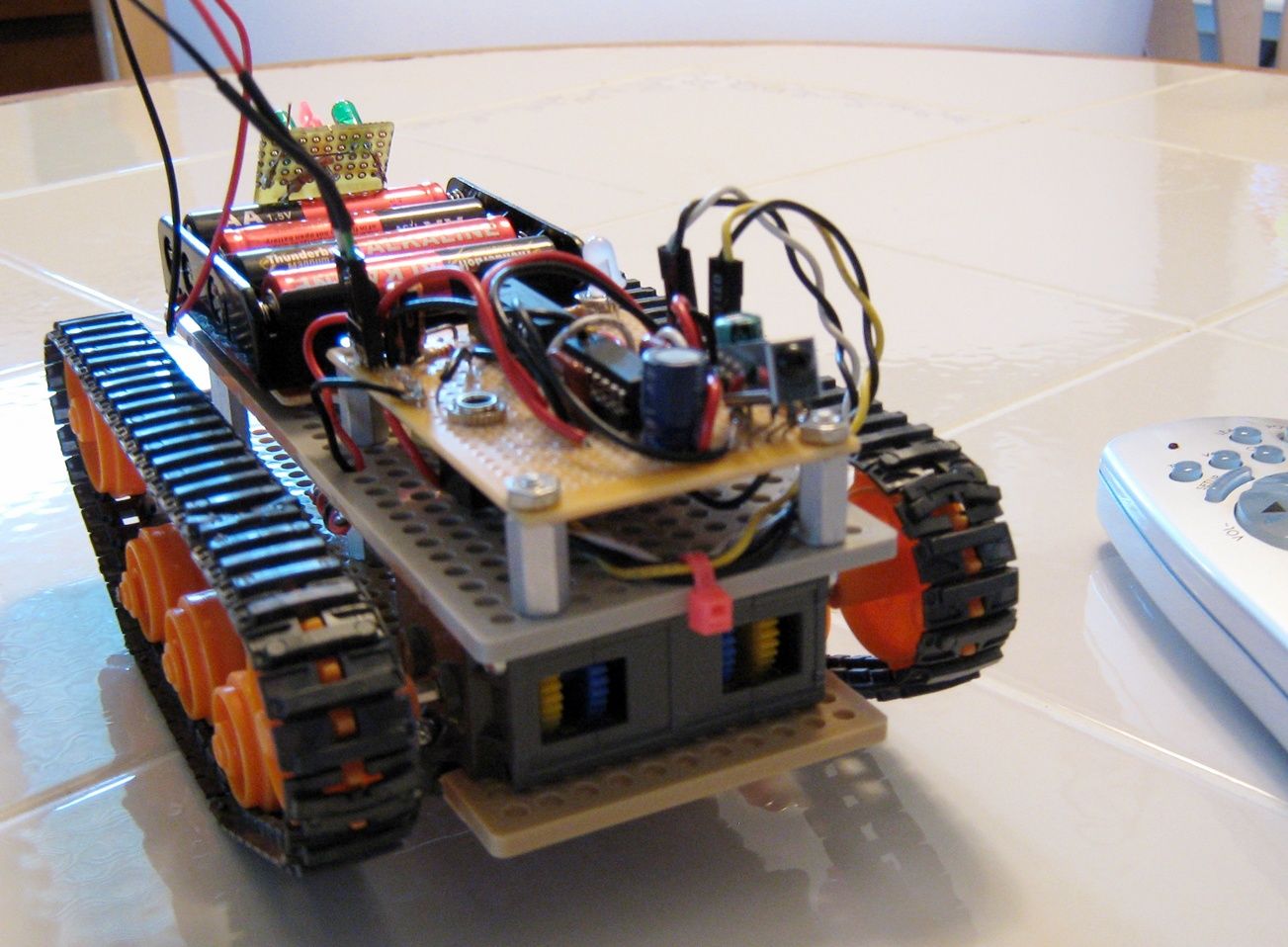 IR Remote Controlled Tracked Robot : 10 Steps - Instructables