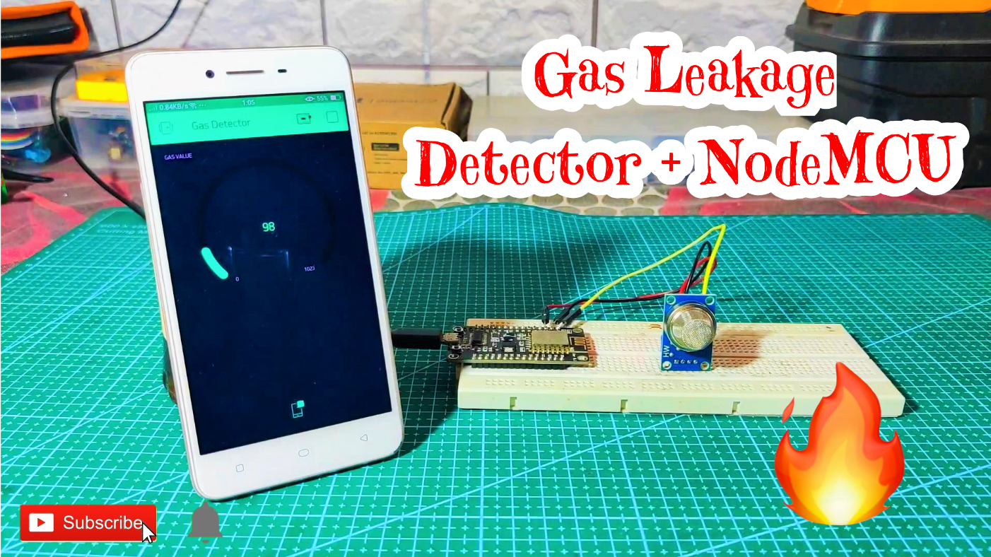 LPG Gas Leakage Detector Using Node MCU With Blynk Application : 5 ...