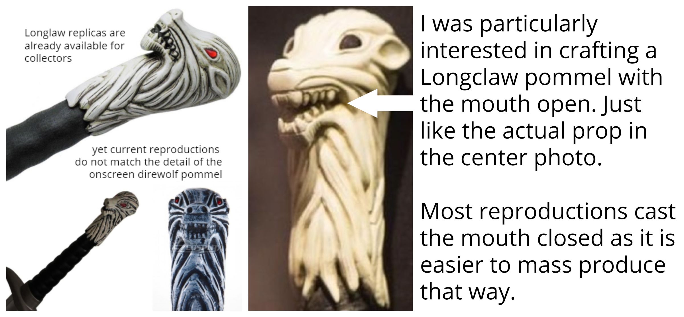 Resin Casting Jon Snow's Longclaw Direwolf Pommel : 15 Steps (with ...