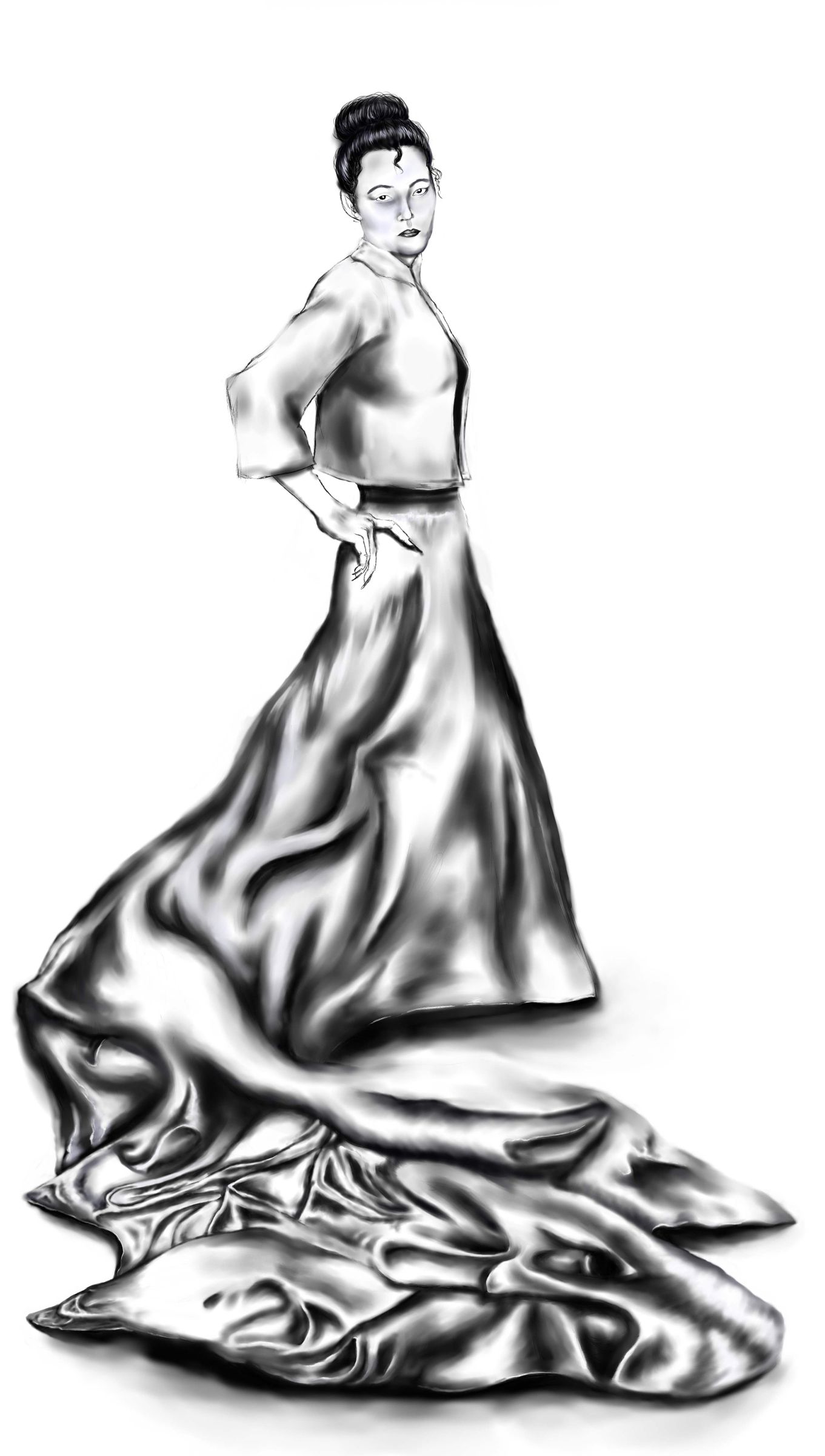How to Paint Silk Using Acrylic Paint: Portrait in Silk : 7 Steps ...