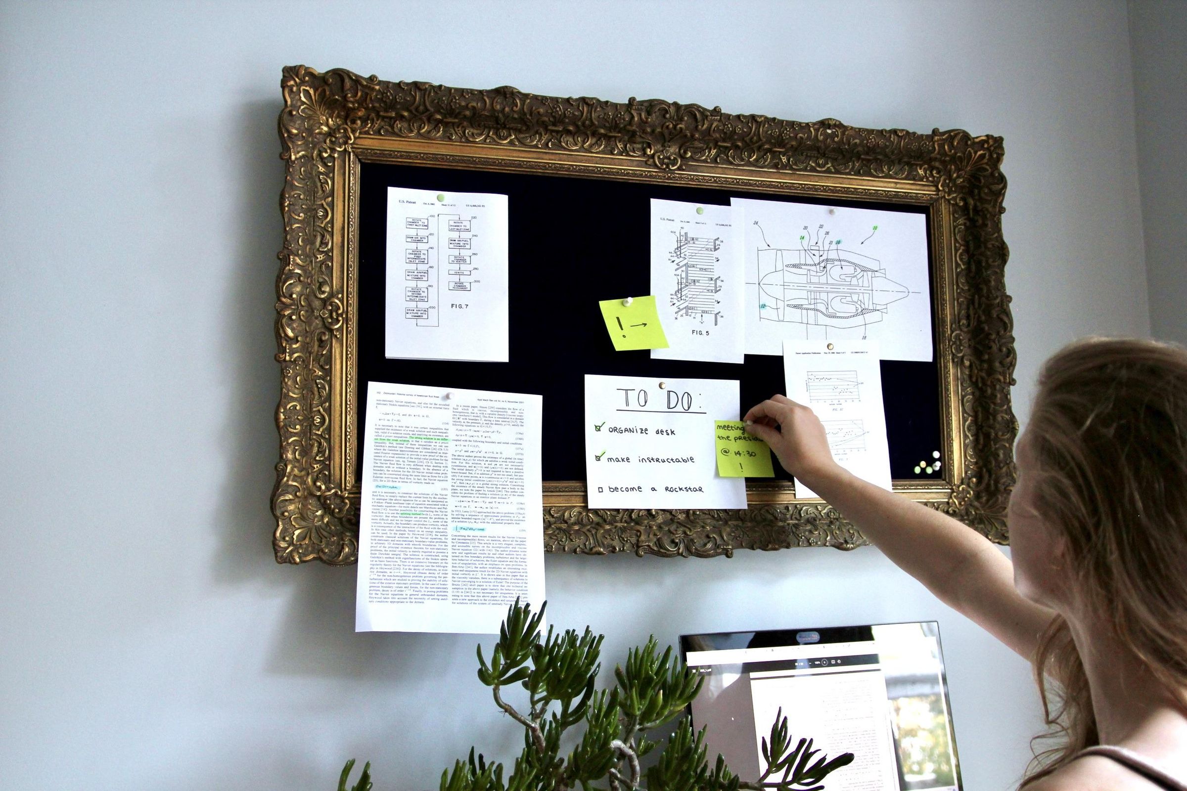 Upcycled BULLETIN BOARD to Organize Your Desk! : 9 Steps (with Pictures ...