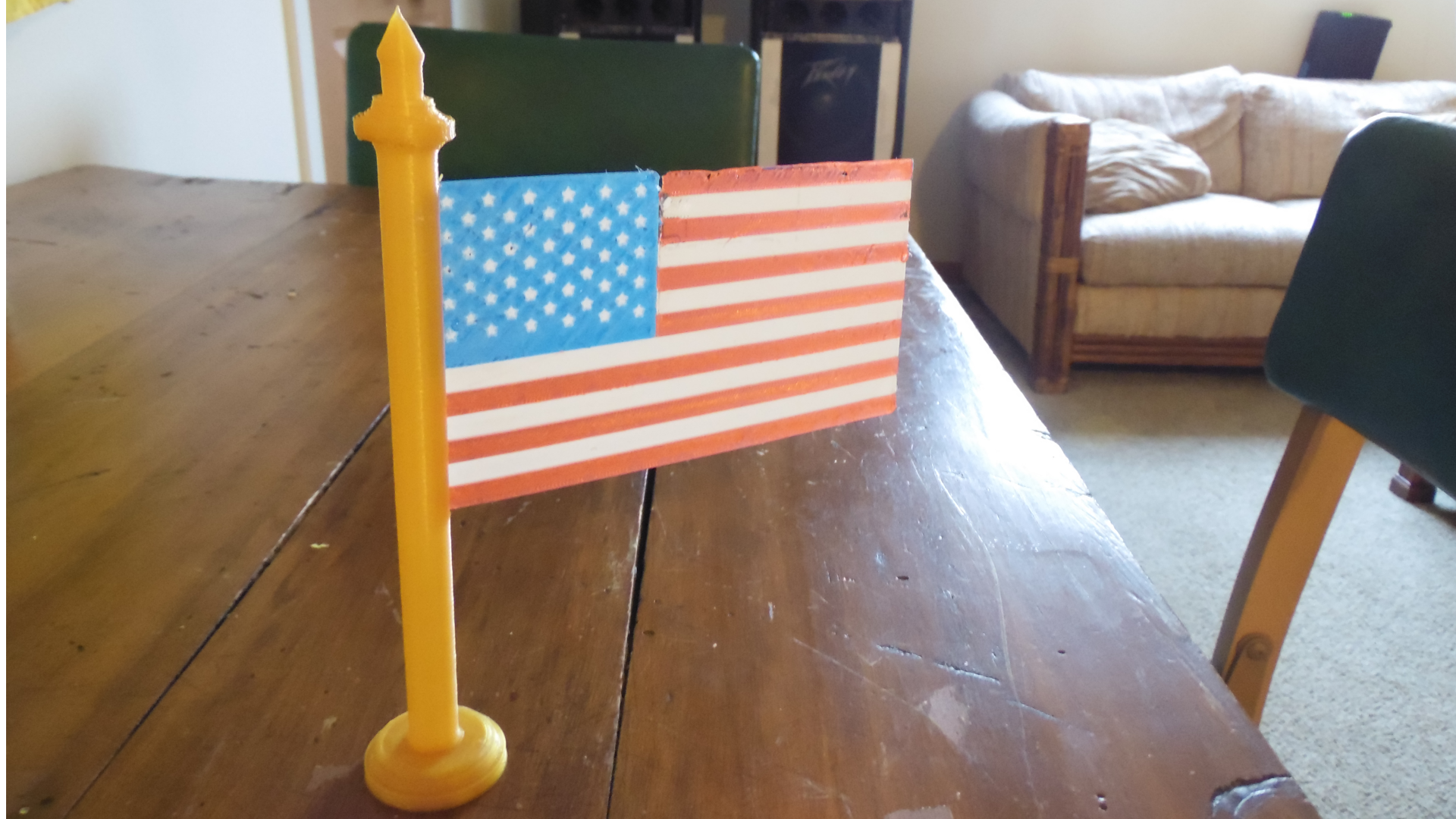 3D Printed American Flag - Multicolor Single Extruder Printing : 5 ...