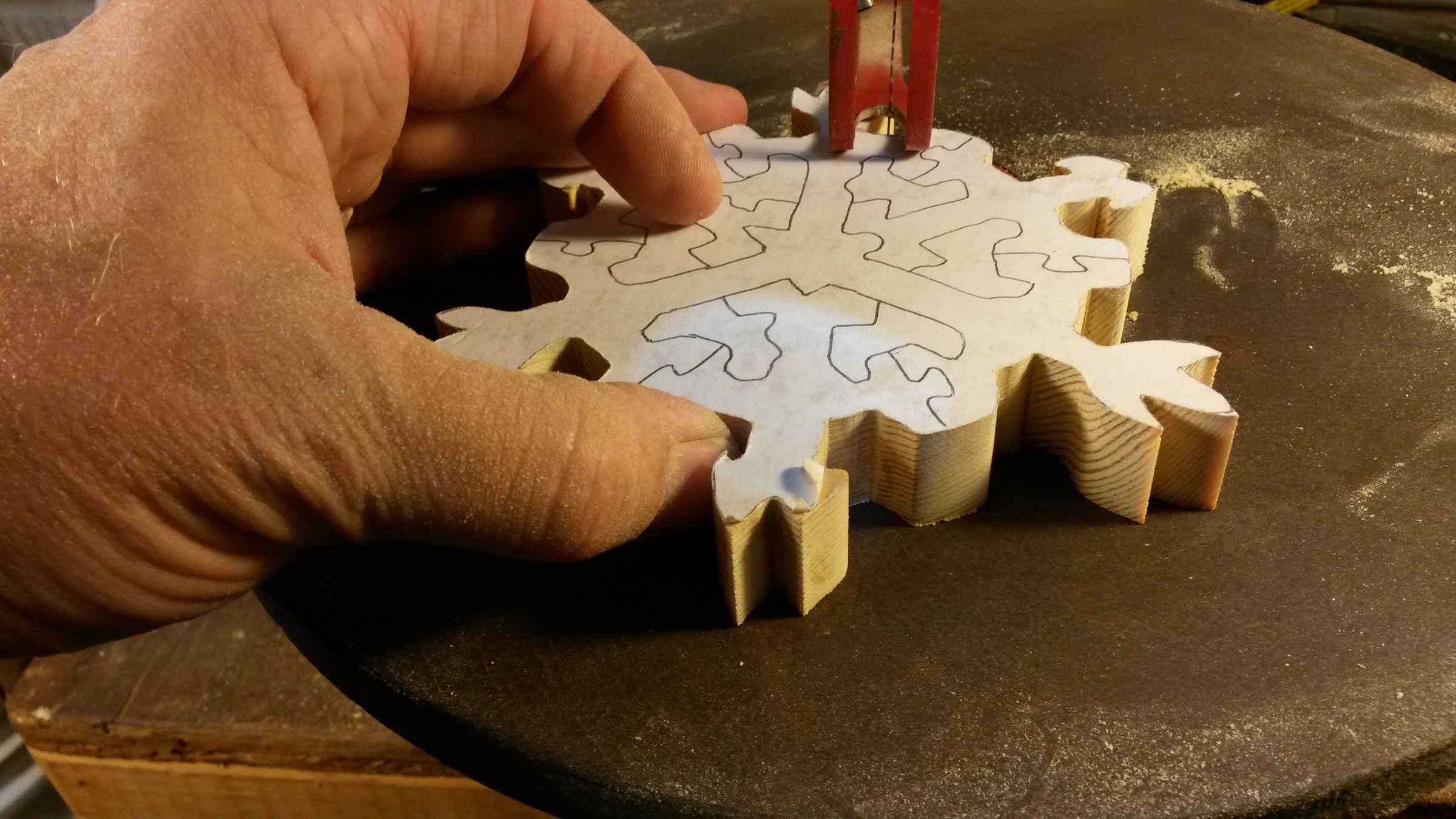 Wooden Snowflake Puzzle Stockingstuffers : 5 Steps (with Pictures ...