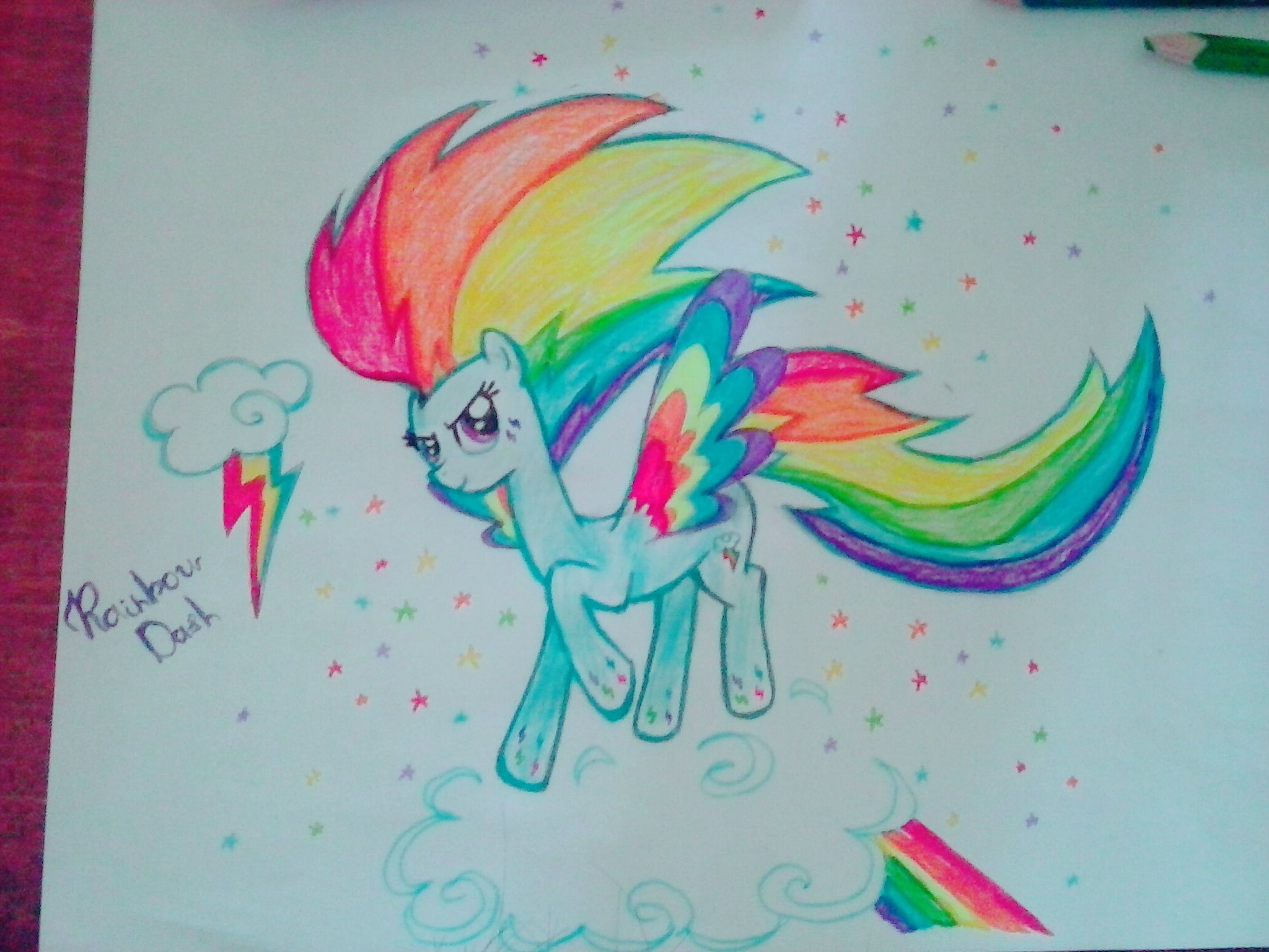 How to Draw Rainbow Dash From My Little Pony : 4 Steps - Instructables