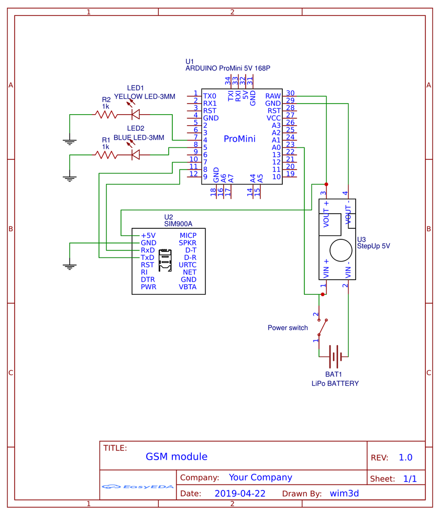 Personal Gsm Alarm System Sms Module Sim900a Arduino 3 Steps Instructables