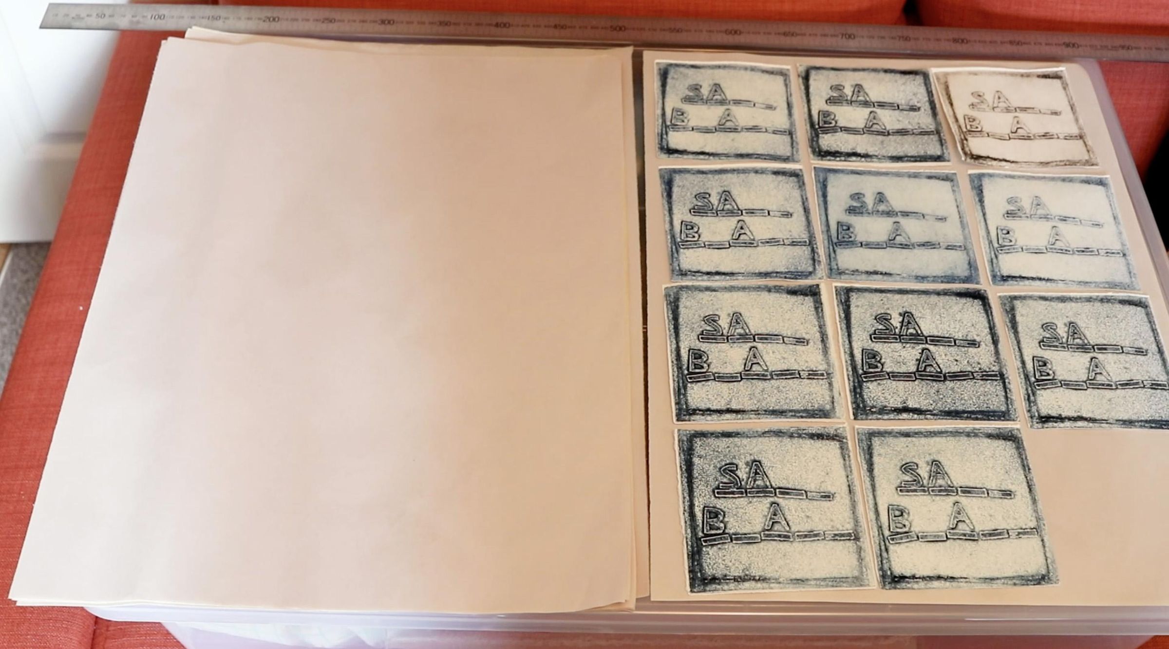 Sandpaper and Cardboard Collagraph Print : 9 Steps (with Pictures ...