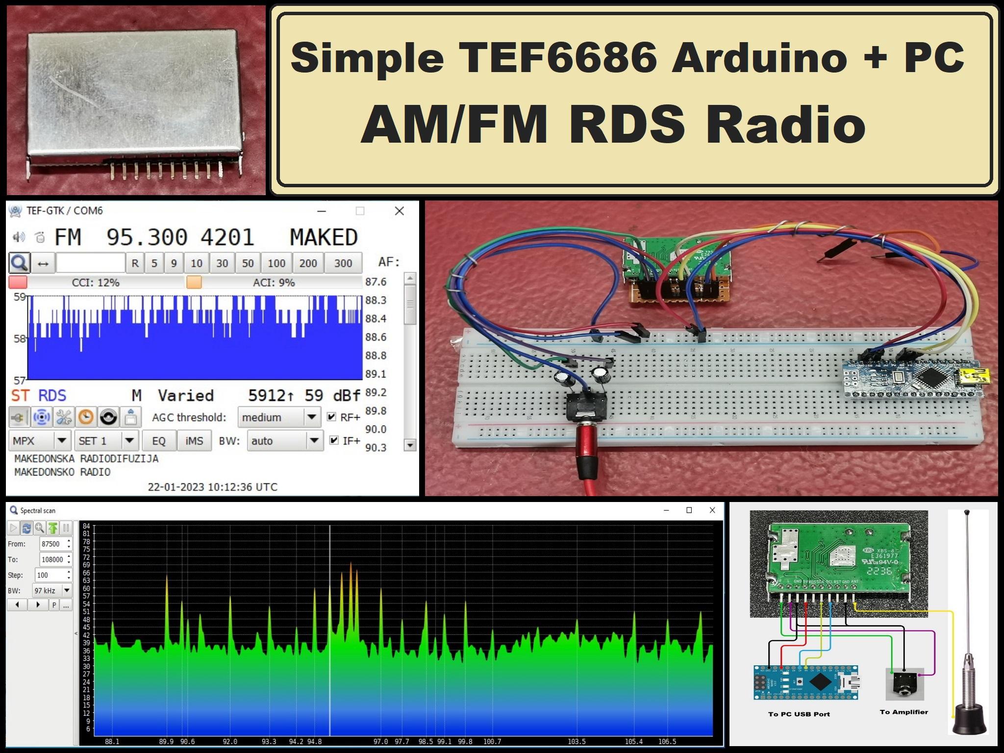 Simple TEF6686 Arduino + PC AM-FM Radio Receiver : 4 Steps - Instructables