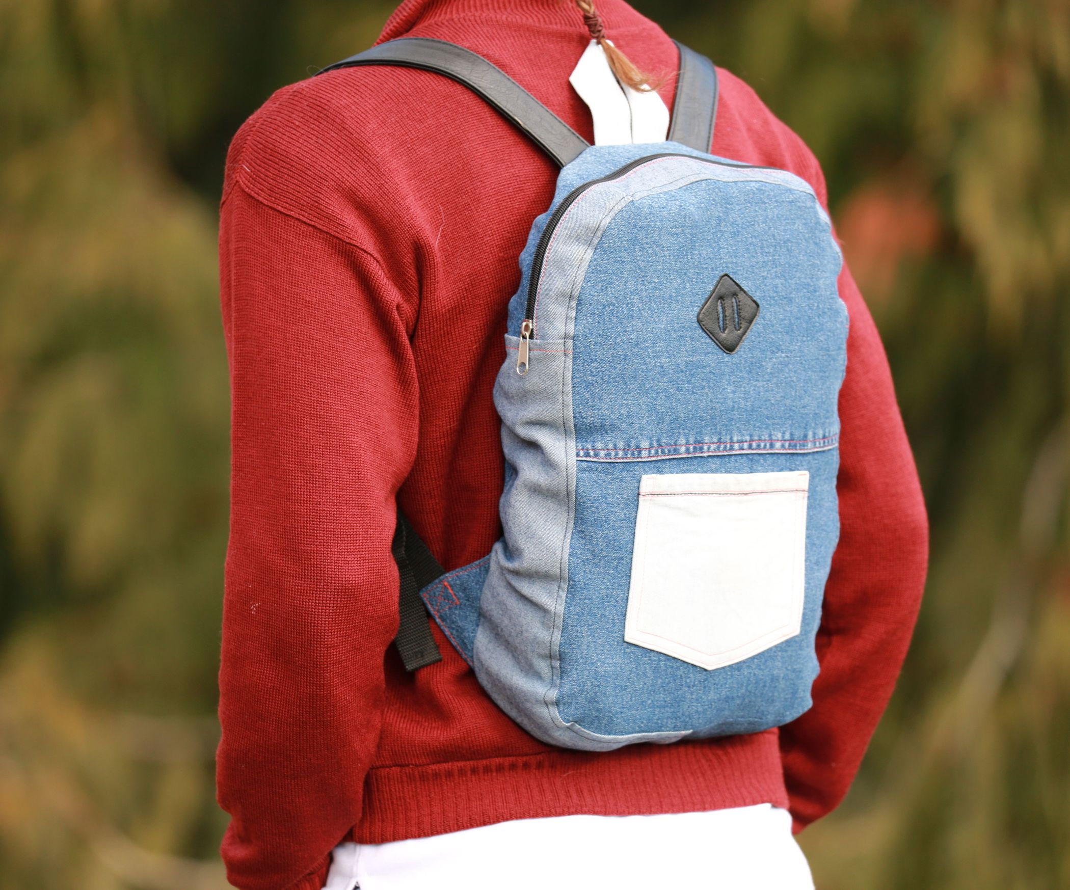 Color-Block Backpack From Old Jeans : 16 Steps (with Pictures ...