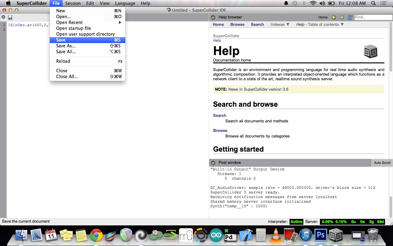 SuperCollider: Your First Oscillator : 5 Steps - Instructables