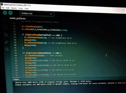 Interactive LED Matrix Controller With Joystick and Buttons : 4 Steps - Instructables