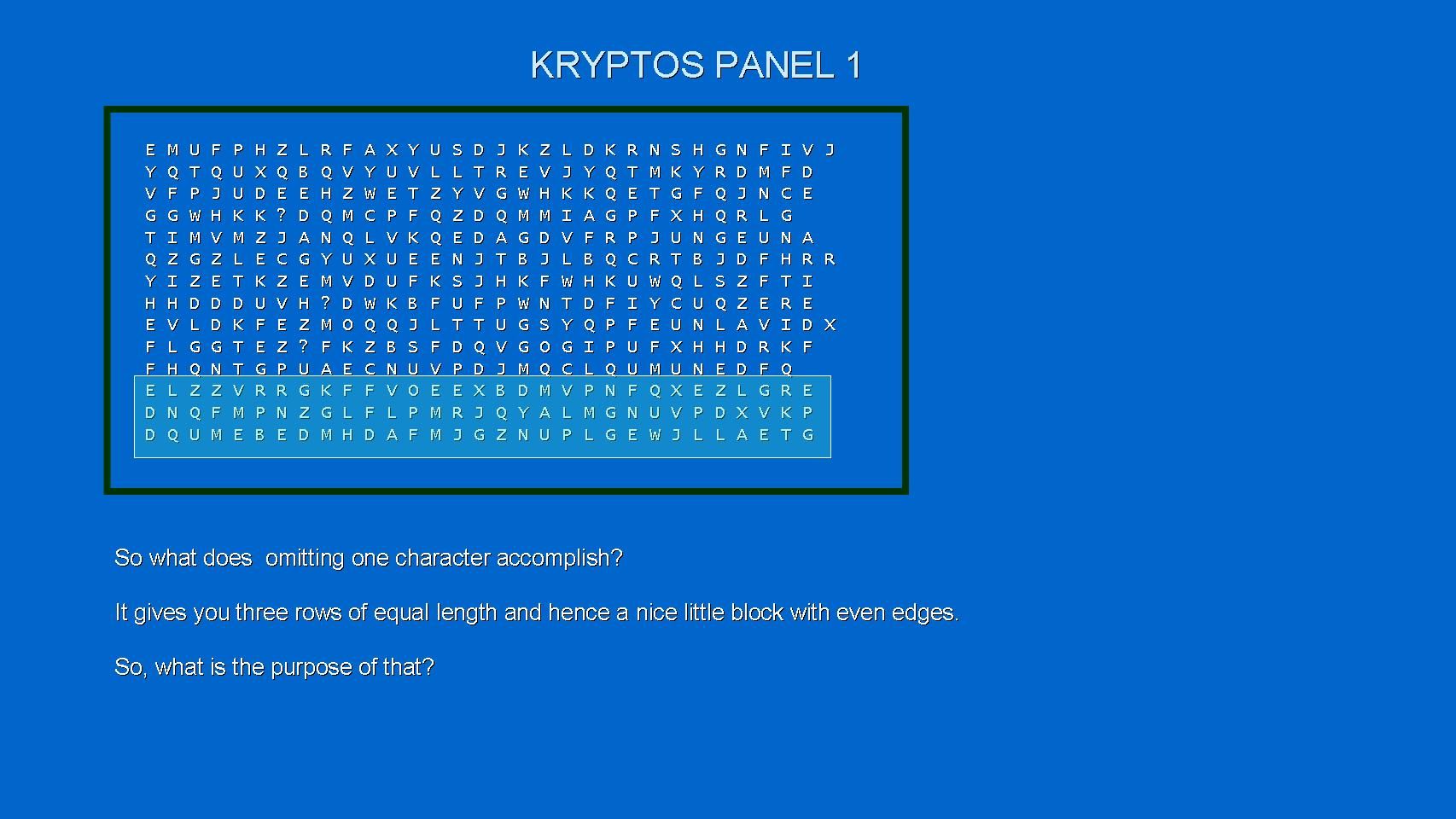 HOW TO SOLVE SANBORN'S KRYPTOS: Part 4 - the Meaning of K4 : 11 Steps ...