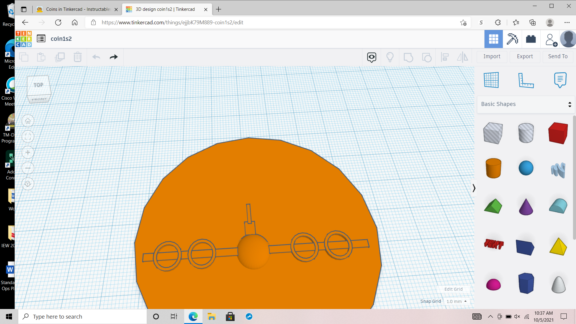 Coins in Tinkercad : 3 Steps - Instructables