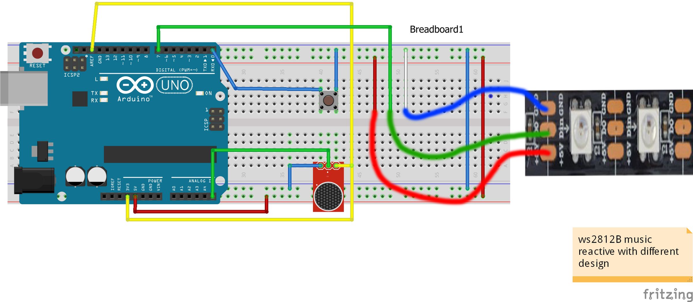 How to Make Music Reactive WS2812B LEDs With Multi-pattern : 4 Steps ...