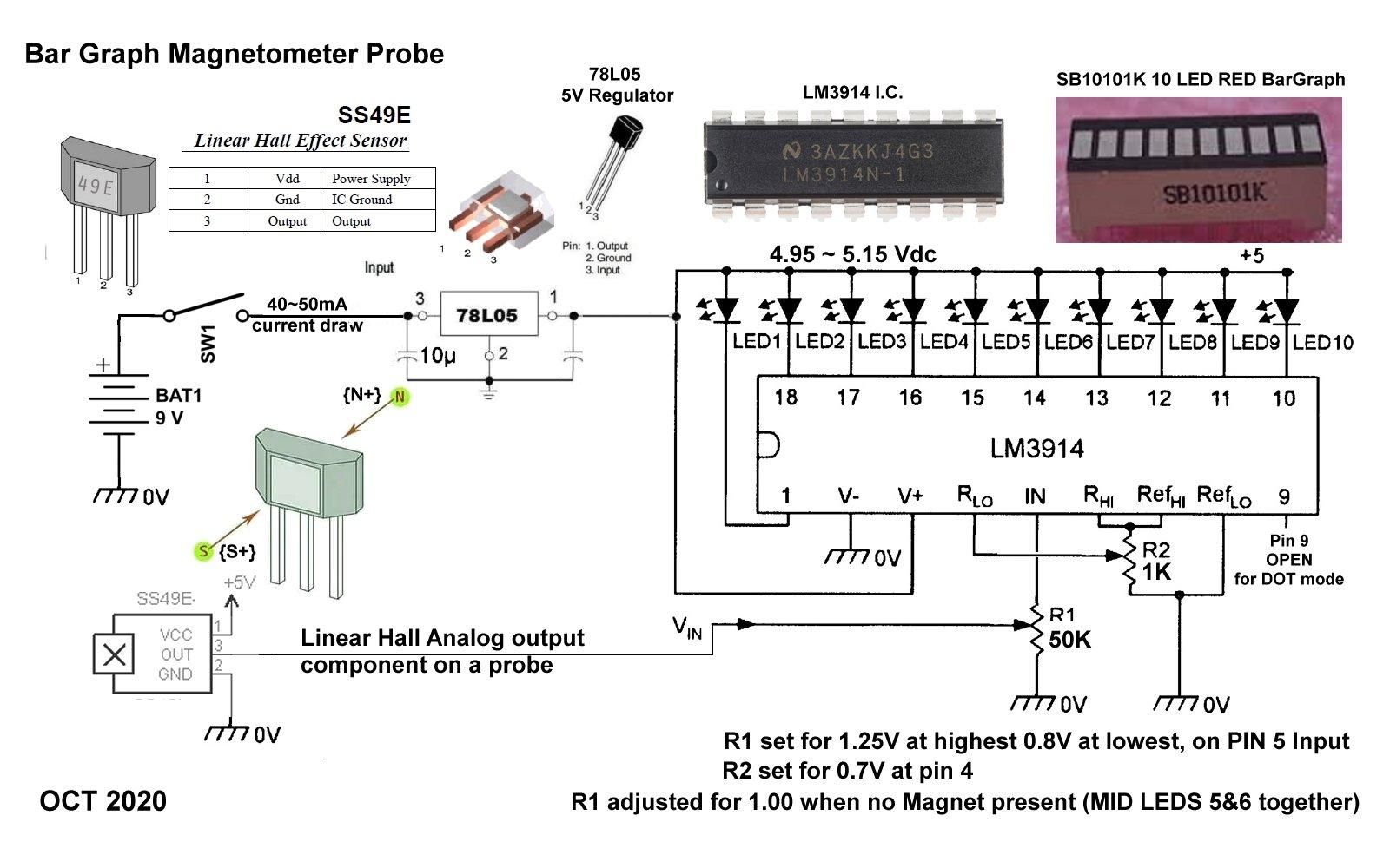 Portable Bar Graph Magnetometer : 4 Steps - Instructables