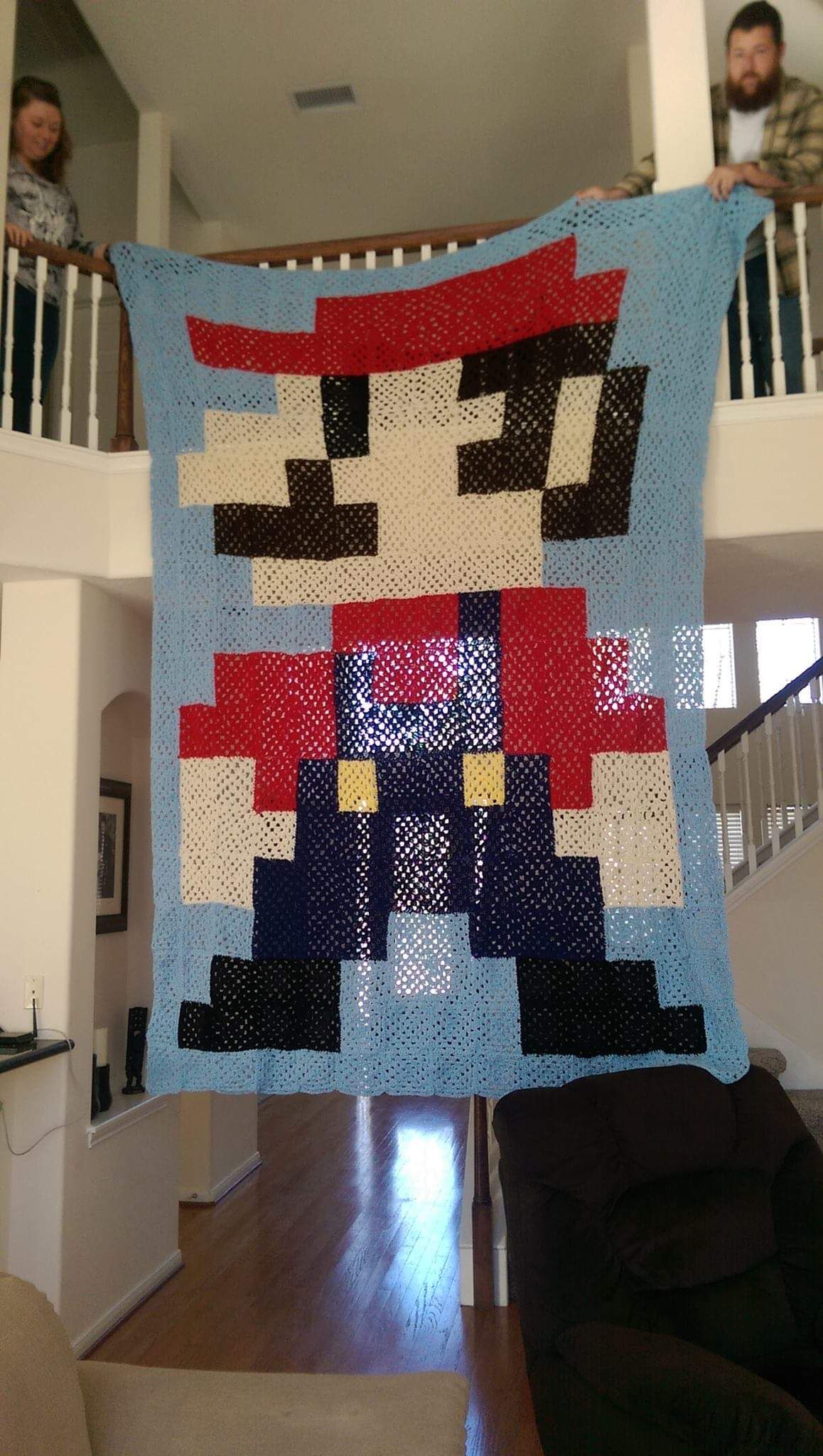 SUPER Super Mario Crochet Granny Sqaure Blanket : 5 Steps (with ...