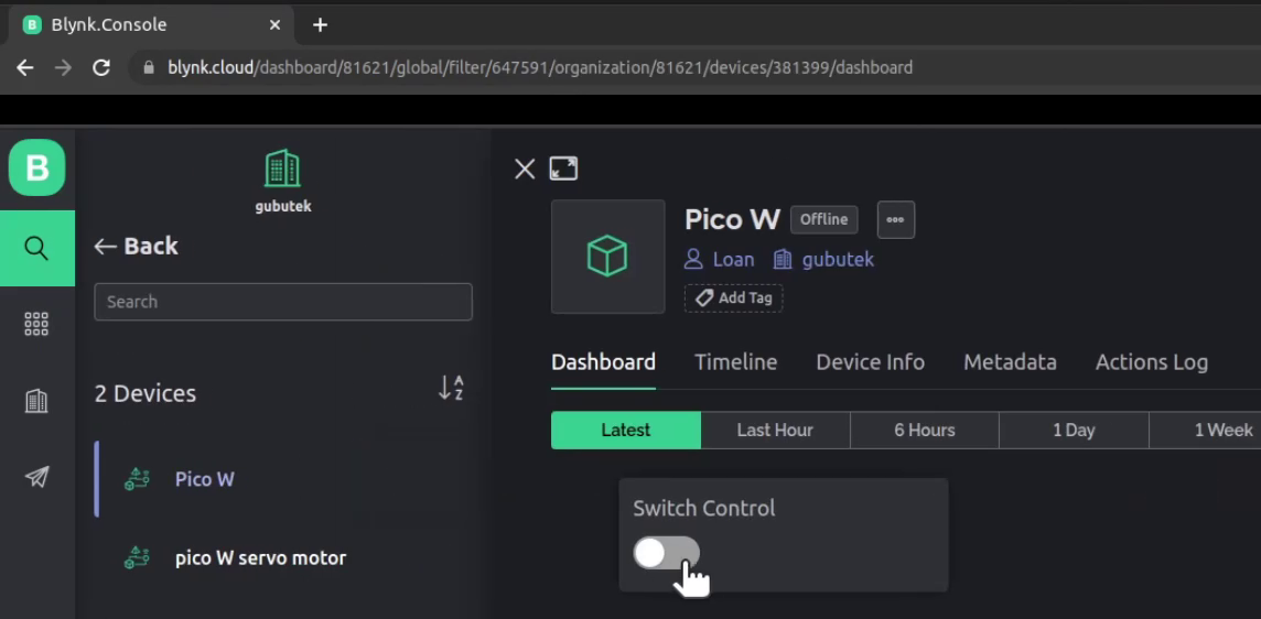 Servo Control With Raspberry Pi Pico W and Blynk App : 6 Steps - Instructables