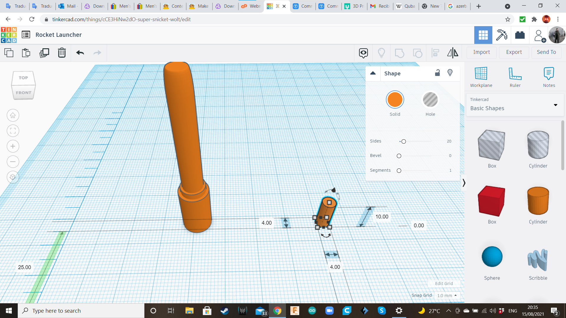 Tinkercad Robotics for School: Rocket Launching Mini-bot : 32 Steps ...