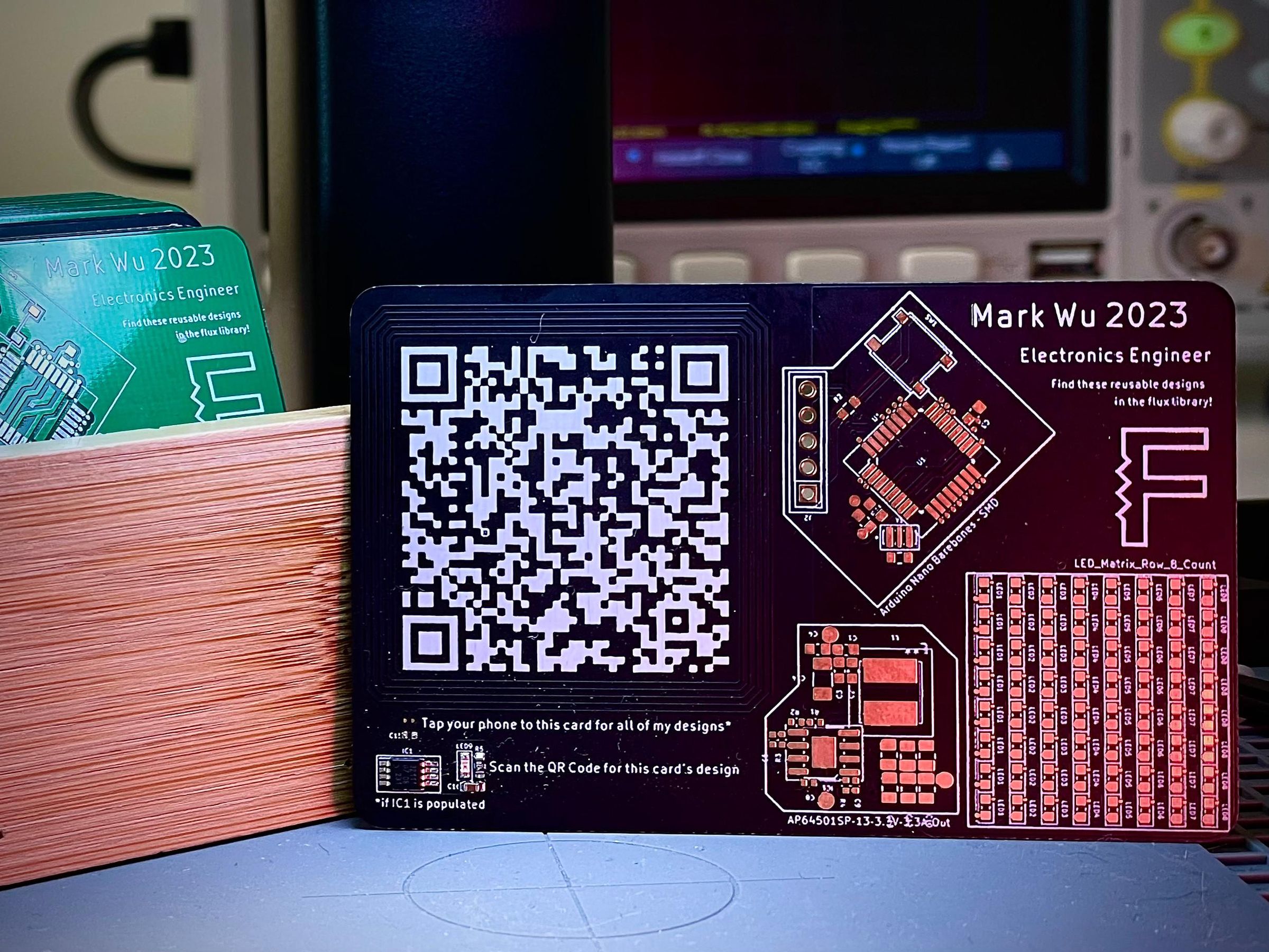 PCB Business Card With NFC | Make Yours With NFC, QR Code, and Project ...