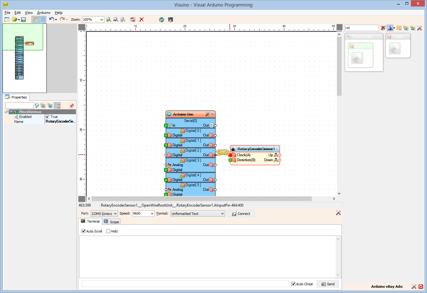 Arduino Nano and Visuino: Control Servo With Rotary Encoder : 11 Steps ...